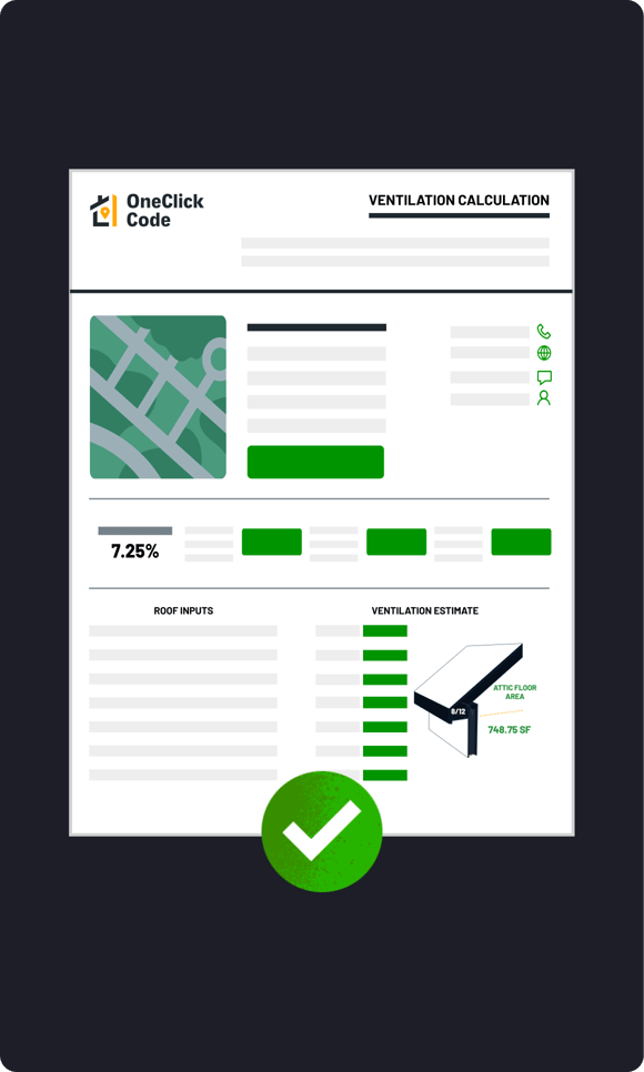 Ventilation Calculator | Roof Vent & Attic | OneClick Code